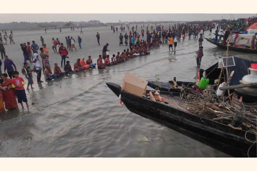 Rash festival ends with a holy bath at Dublar Char in Sundarbans